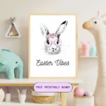 Create Instant Spring Wall Art With Cute Easter Bunny Printables