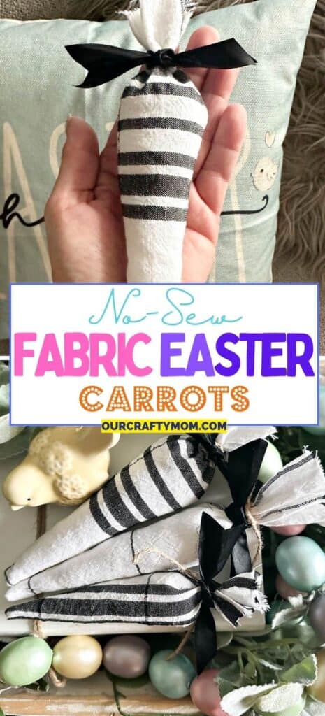 Make The Cutest No-Sew Fabric Carrots for Easter Decor