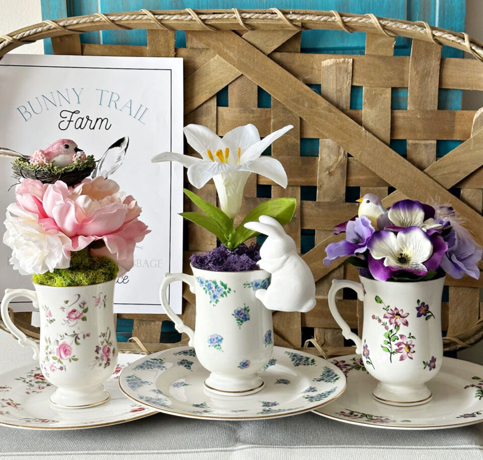 How to Make a Lovely Vintage Tea Cup Planter Perfect for Spring