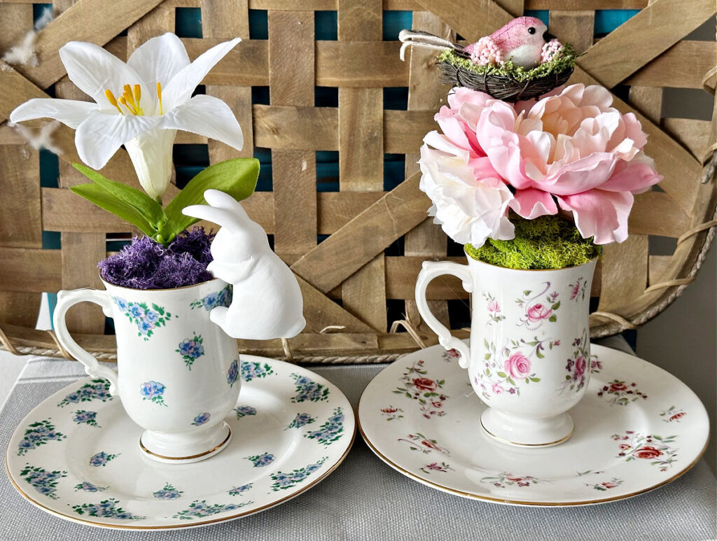 How to Make a Lovely Vintage Tea Cup Planter Perfect for Spring