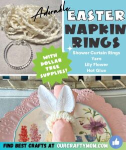 Make Adorable Easter Napkin Rings with Dollar Tree Supplies
