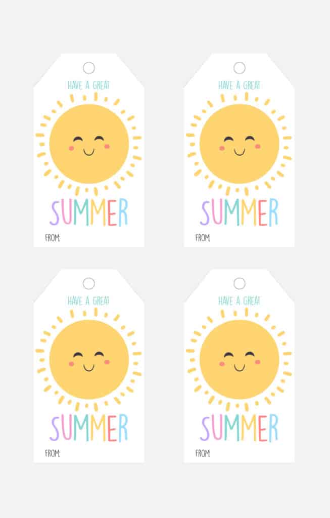 Adorable Have a Great Summer Free Printable Tags