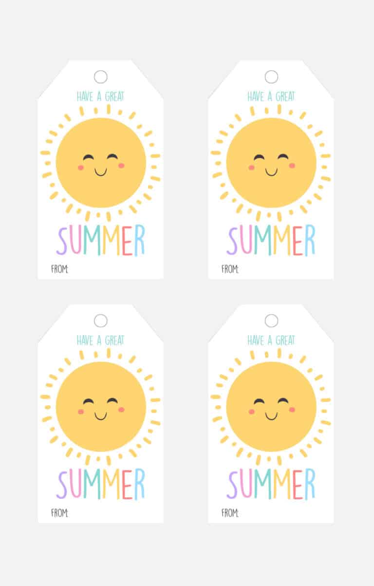 Adorable Have a Great Summer Free Printable Tags