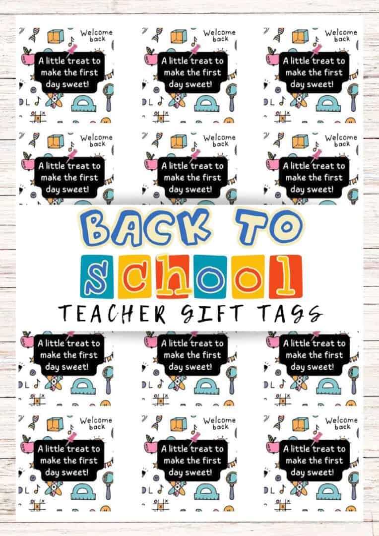 Free Back To School Teacher Gift Tags Printable