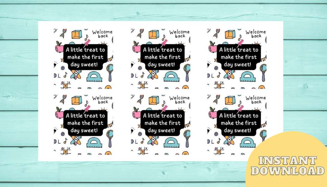 Free Back To School Teacher Gift Tags Printable