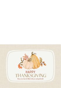 Set of 4 Free Printable Thanksgiving Card Ideas