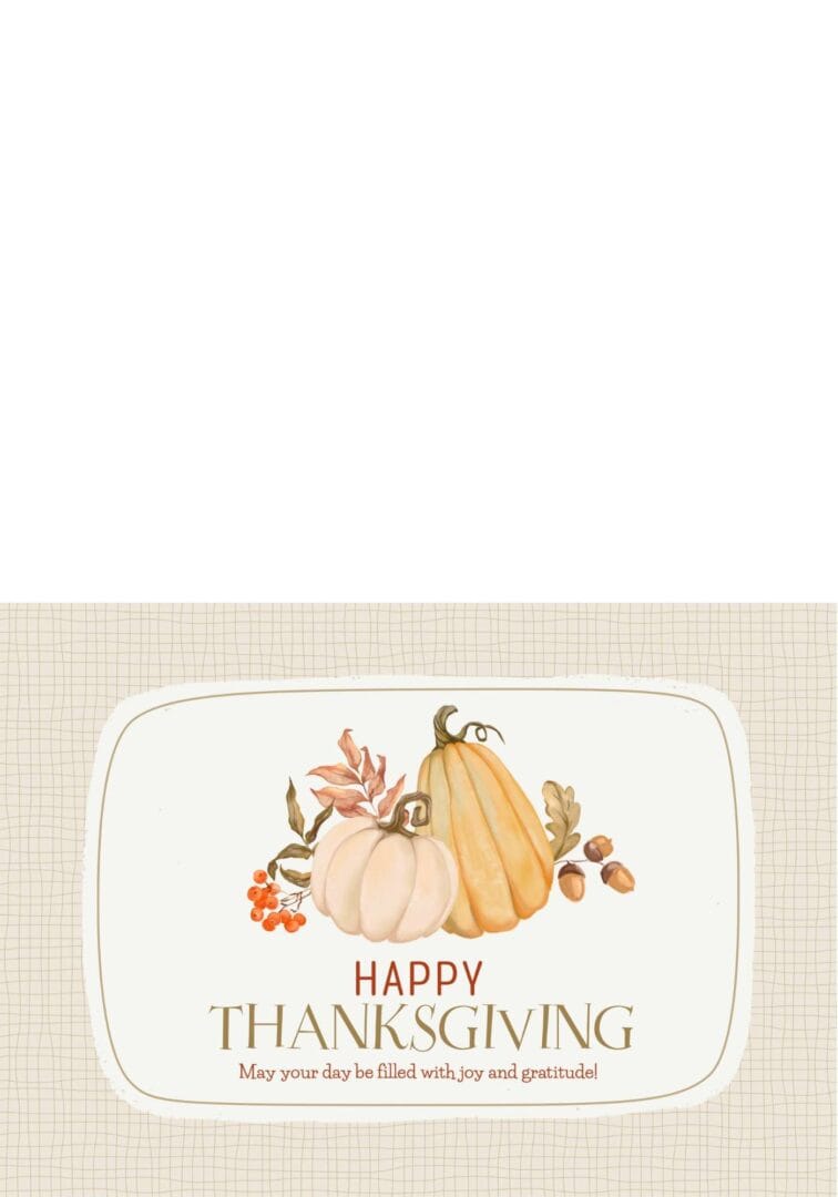 Set of 4 Free Printable Thanksgiving Card Ideas