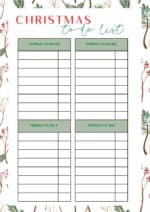 Set of 4 Printable Christmas List Ideas to Download Free 2025!