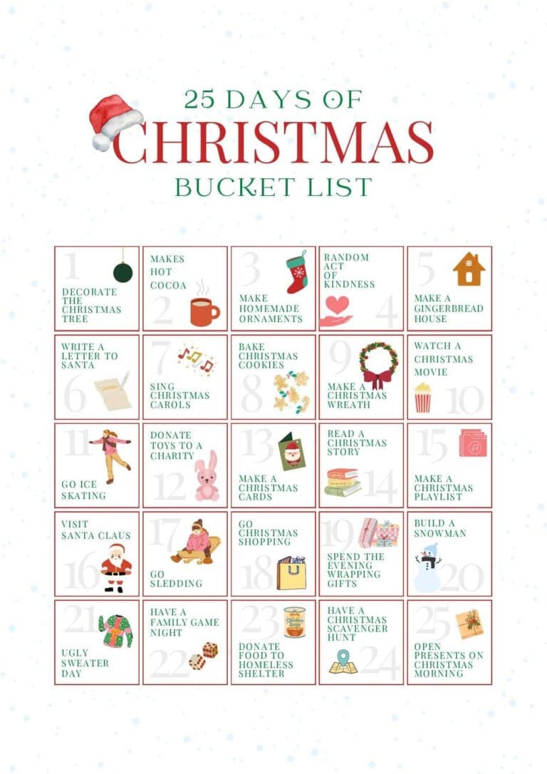 Set of 4 Printable Christmas List Ideas to Download Free 2025!