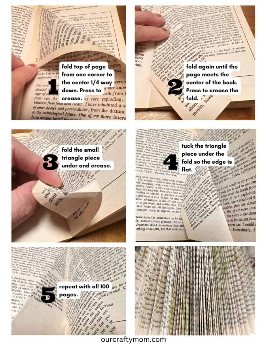 Easy Tutorial for Gorgeous Christmas Tree Folded Book Art