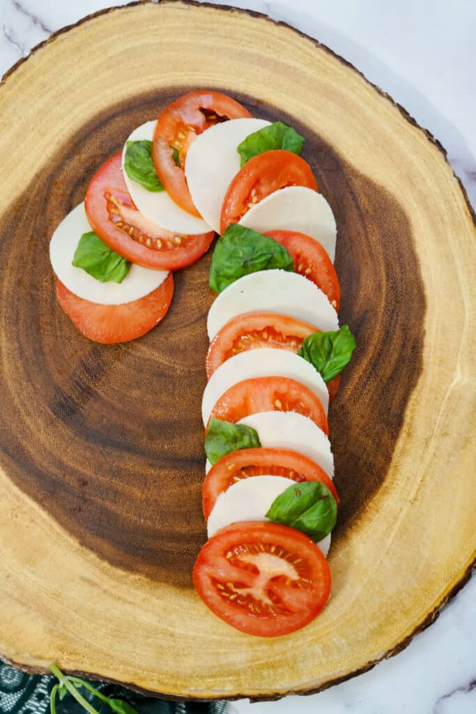 Get the Party Started: Caprese Candy Cane Charcuterie Board