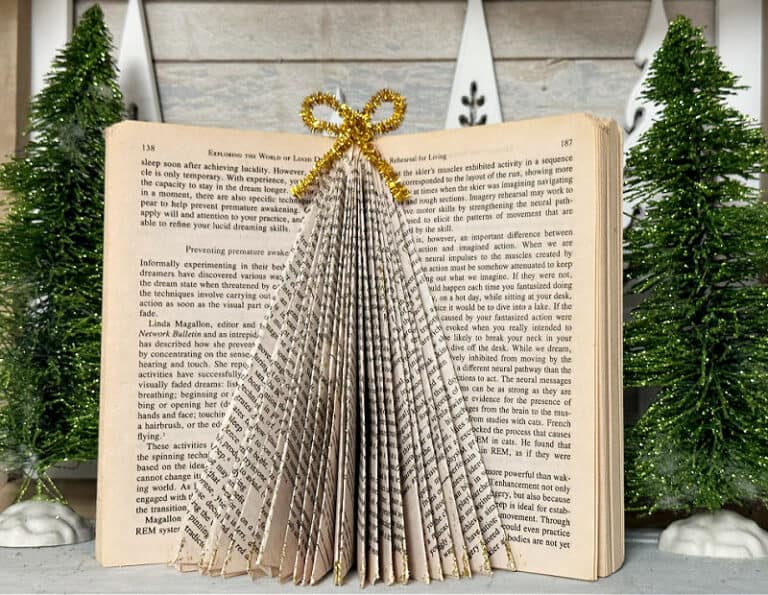 Easy Tutorial for Gorgeous Christmas Tree Folded Book Art