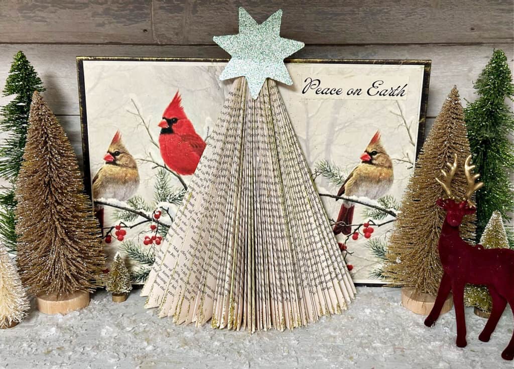 Easy Tutorial for Gorgeous Christmas Tree Folded Book Art