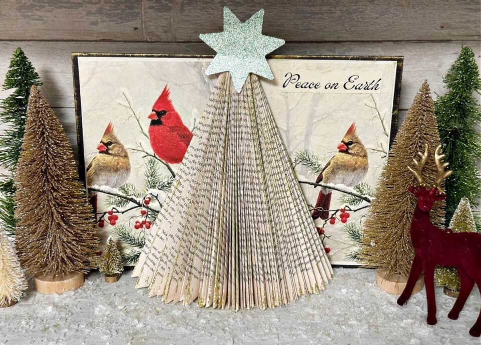 Easy Tutorial for Gorgeous Christmas Tree Folded Book Art