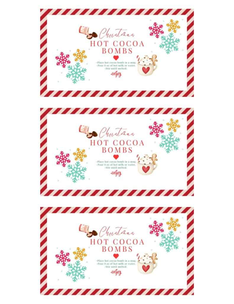 The Easiest Way to Make Christmas Hot Cocoa Bombs + Gift Tag