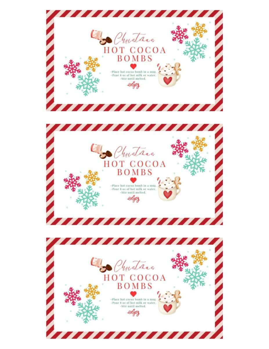 The Easiest Way to Make Christmas Hot Cocoa Bombs + Gift Tag