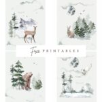 Free Winter Printables With A Watercolor Woodland Theme