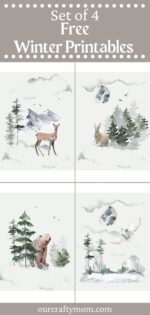 Free Winter Printables With A Watercolor Woodland Theme