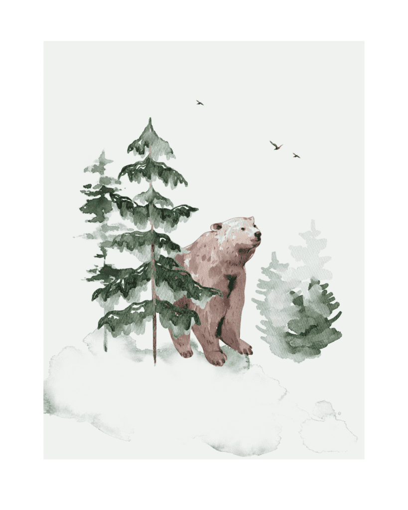 Free Winter Printables With A Watercolor Woodland Theme