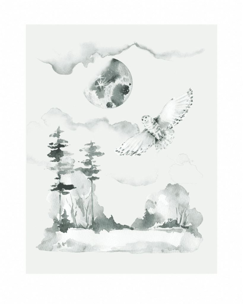 Free Winter Printables With A Watercolor Woodland Theme