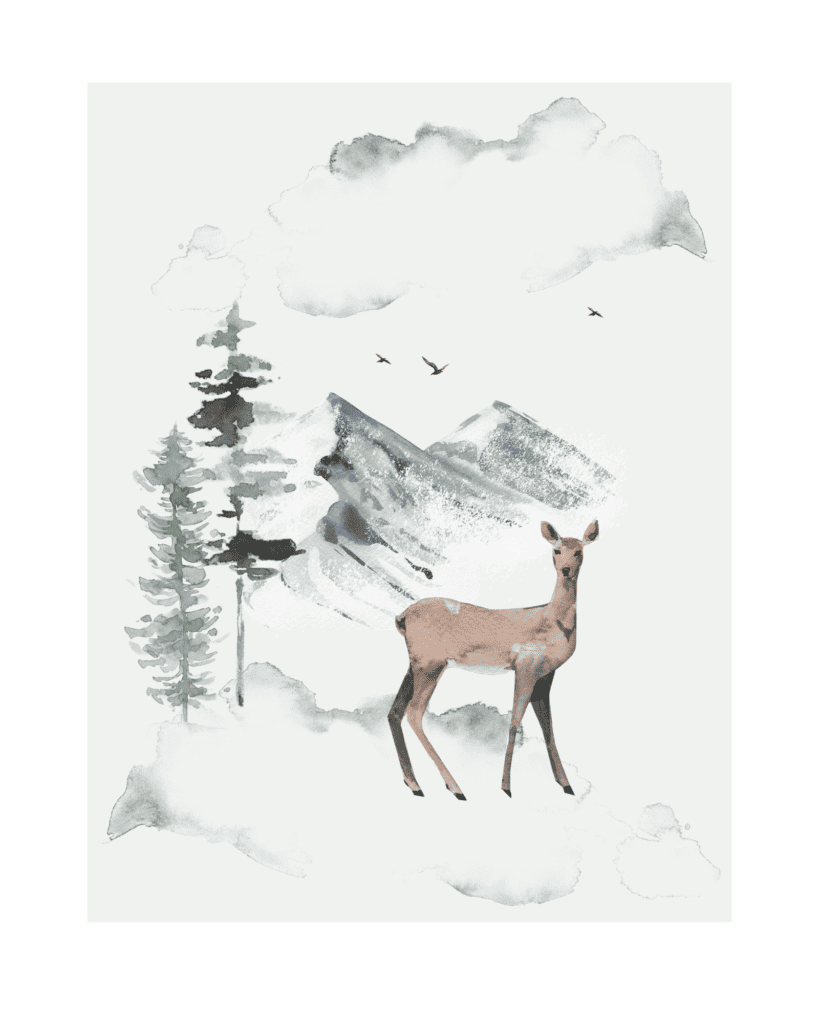 Free Winter Printables With A Watercolor Woodland Theme