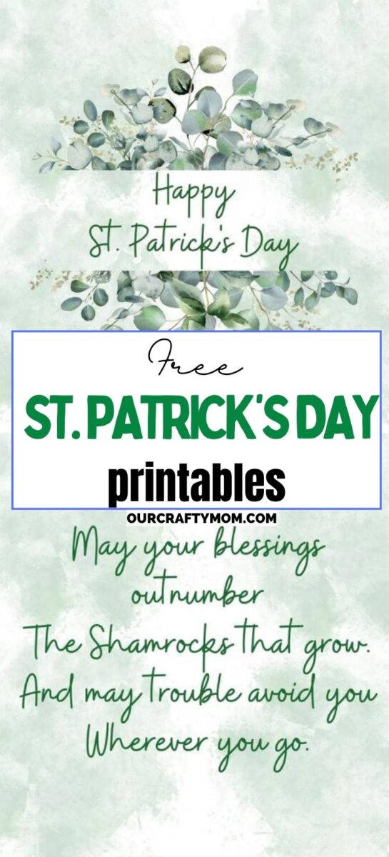 St. Patrick's Day Printable Wall Art Set of 4 Free Download