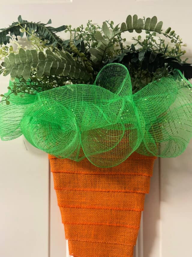 How to Make A DIY Carrot Wreath Using Dollar Tree Supplies