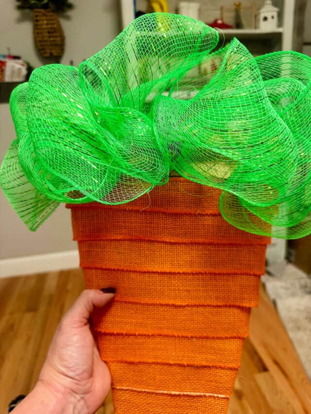 How to Make A DIY Carrot Wreath Using Dollar Tree Supplies
