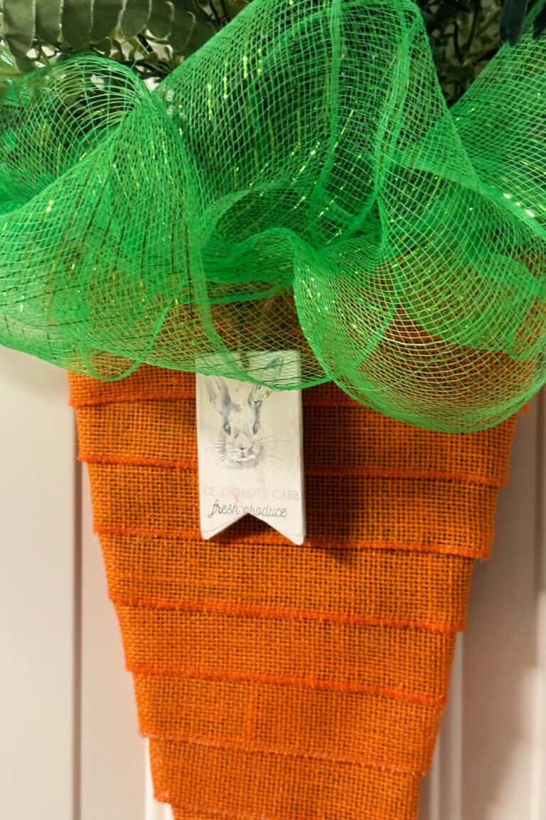 How to Make A DIY Carrot Wreath Using Dollar Tree Supplies
