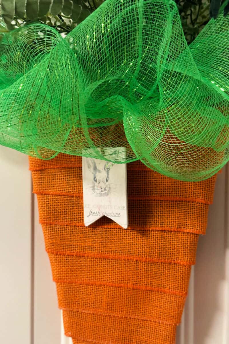 How to Make A DIY Carrot Wreath Using Dollar Tree Supplies