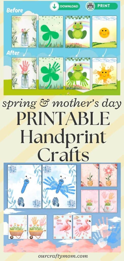 Spring Mother's Day Handprint Free Printable Art