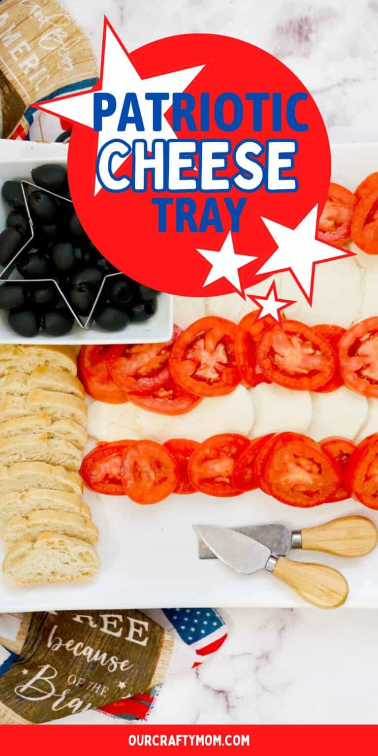 Patriotic American Flag Fresh Mozzarella Cheese Tray