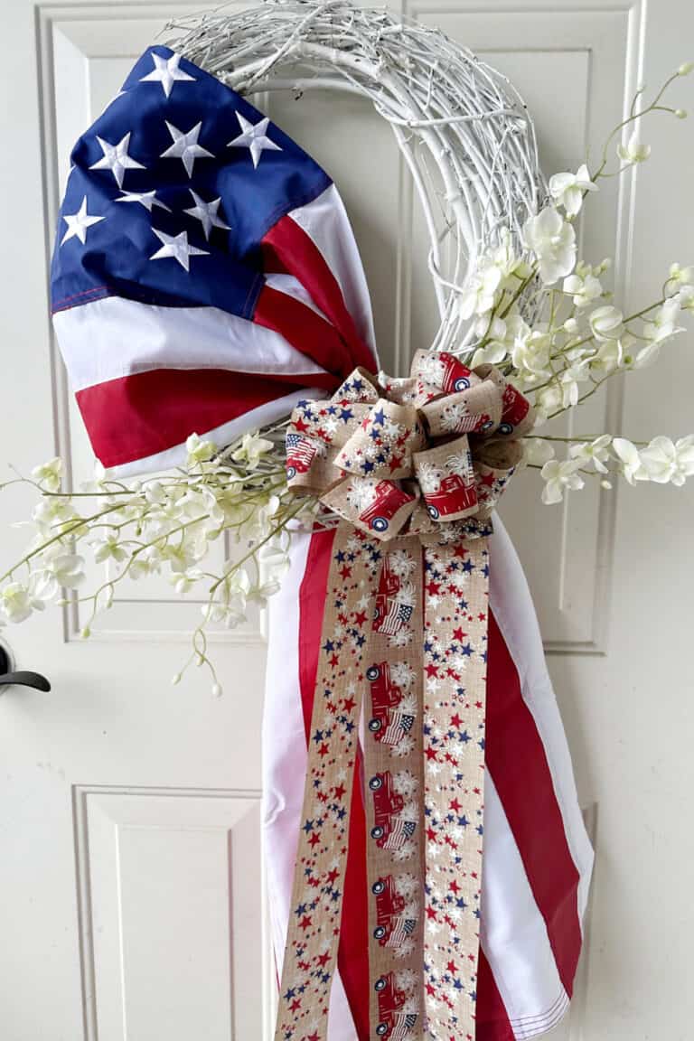 The Easiest DIY American Flag Wreath You Will Ever Make!