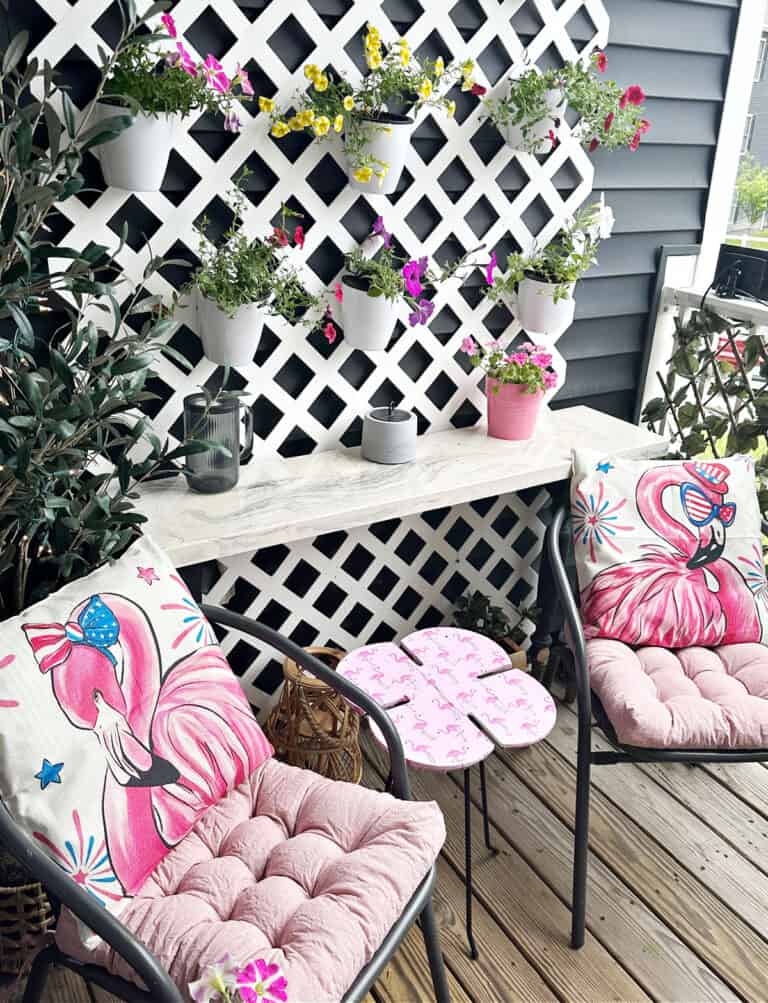 Decoupage With Fabric: Flamingo Table Top DIY