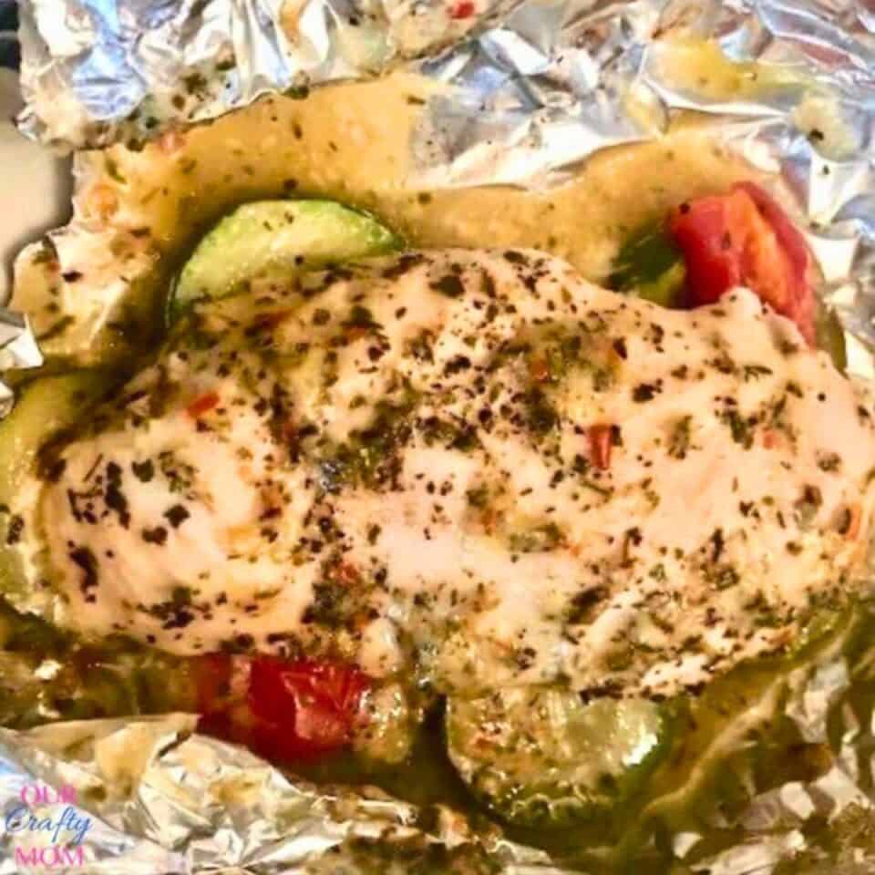 Unwrap the Yum: Garlic-Parm Chicken & Veggie Packets