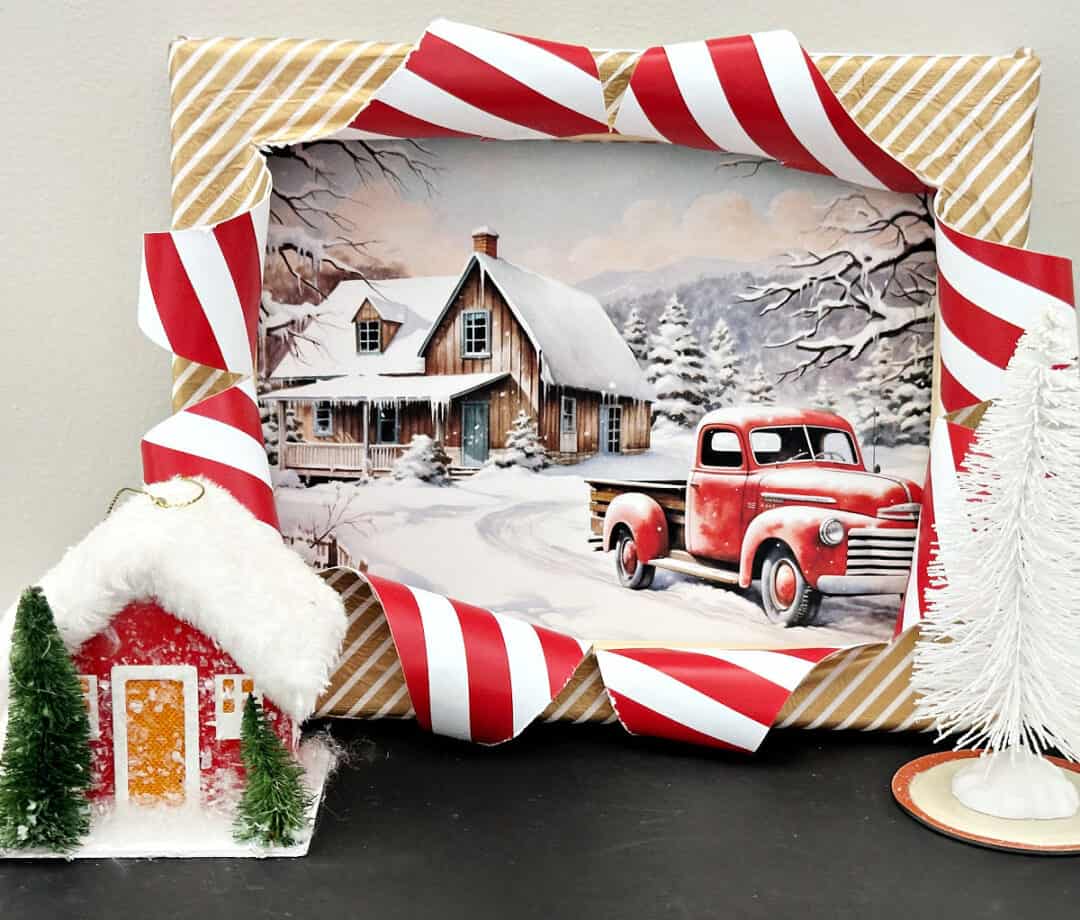 Busted Canvas Crafts DIY For Christmas with Free Santa Printable