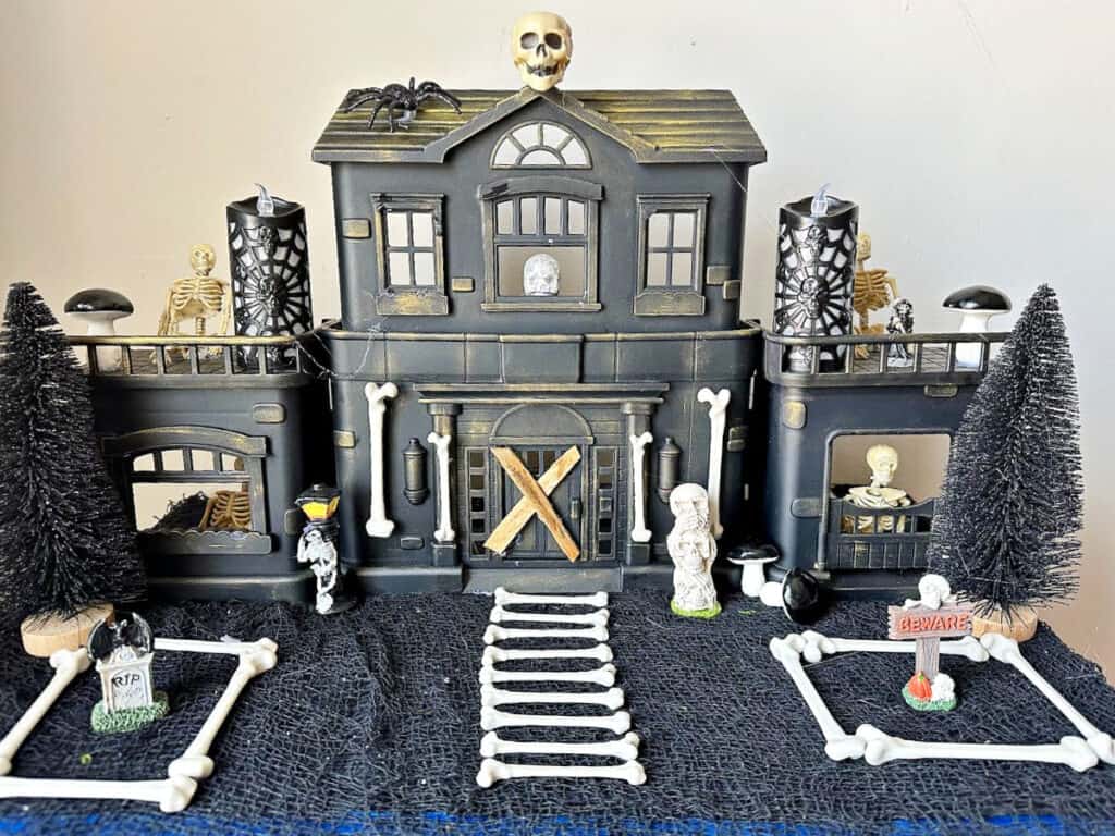 How to Make a Spooky DIY Haunted House From A $3 Dollhouse
