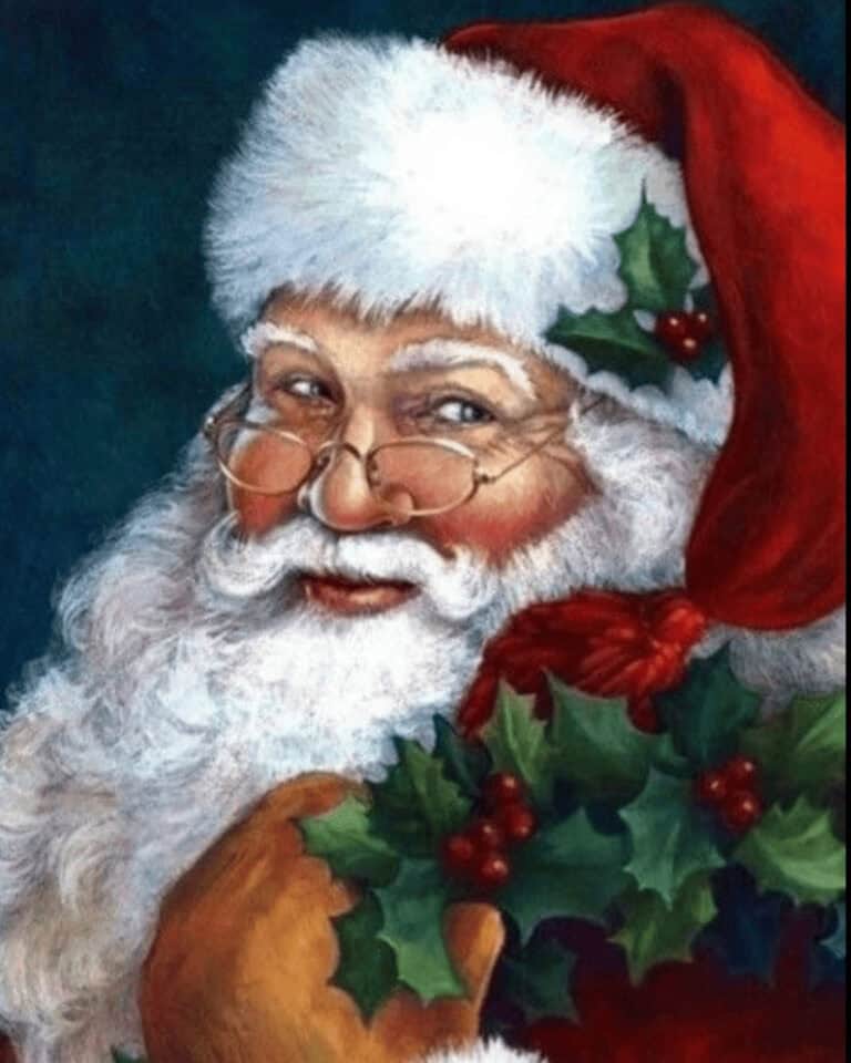 Busted Canvas Crafts DIY For Christmas with Free Santa Printable