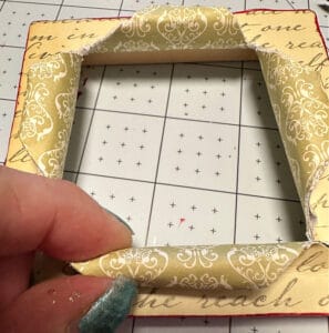 How to Make Easy Mini Busted Canvas Vintage Santa Ornaments