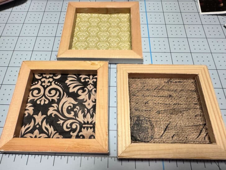 How to Make Easy Mini Busted Canvas Vintage Santa Ornaments