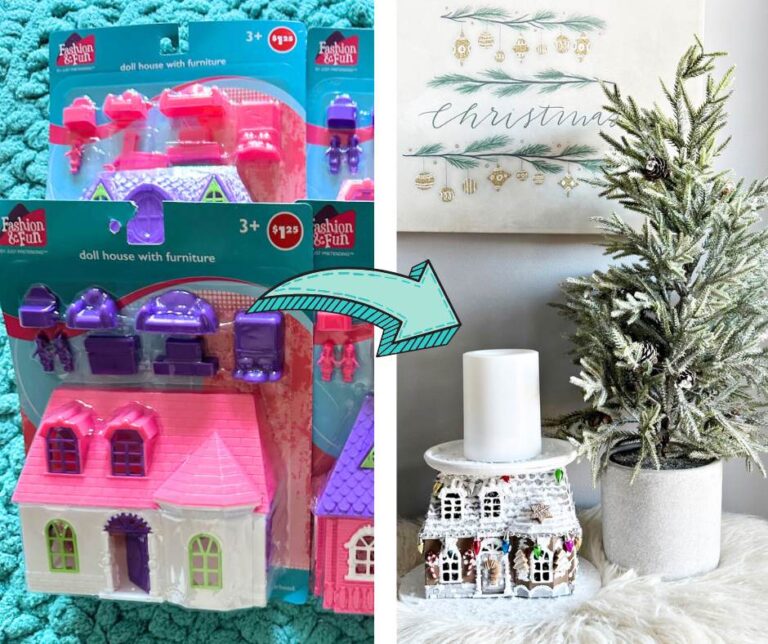 Dollar Tree Gingerbread House Candle Holder - Our Crafty Mom