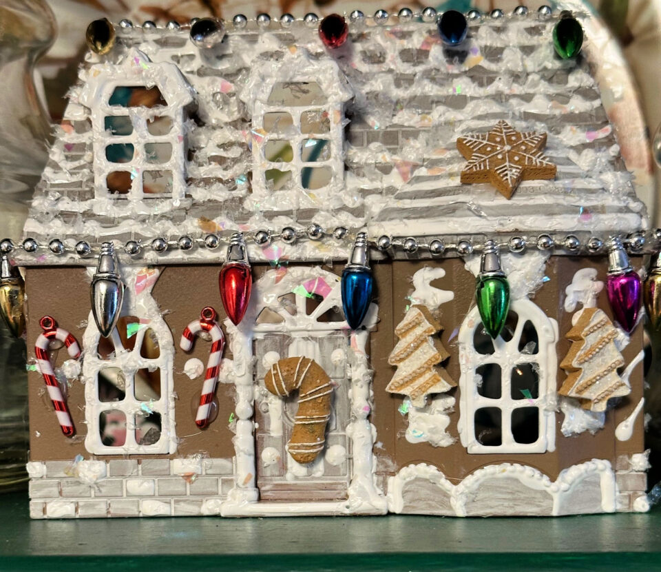 Dollar Tree Gingerbread House Candle Holder - Our Crafty Mom