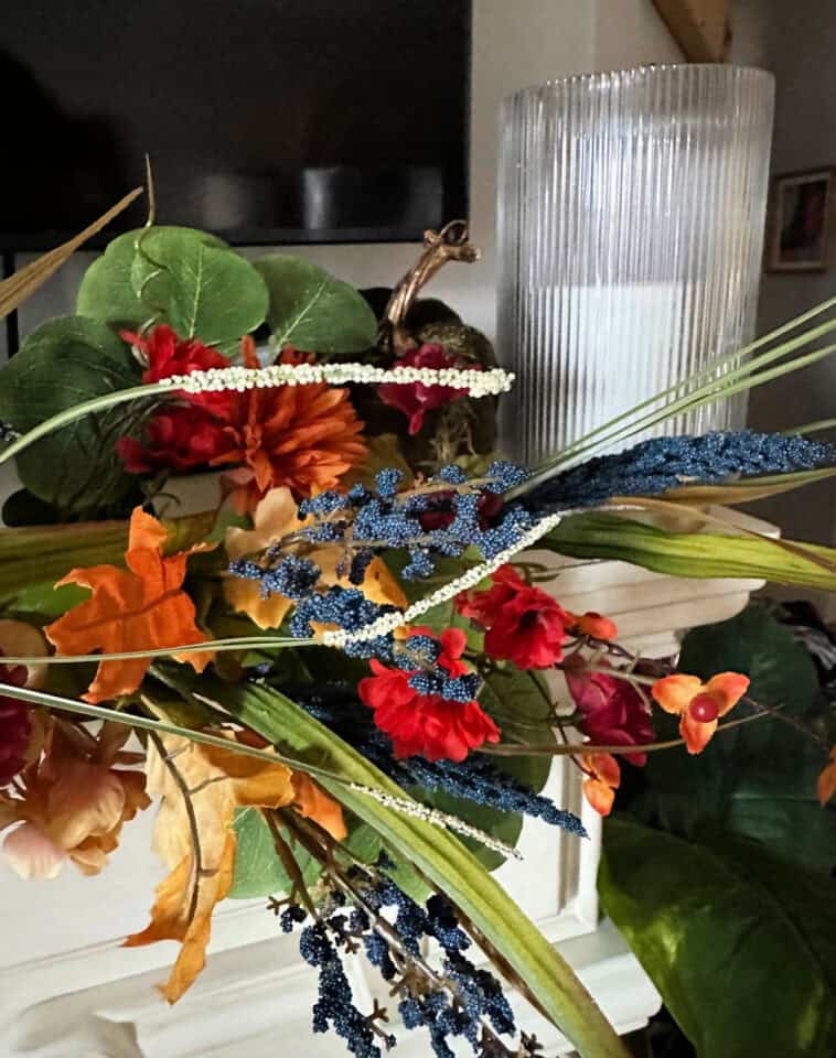 Fall Fireplace Mantel Decor (Pool Noodle Hack)