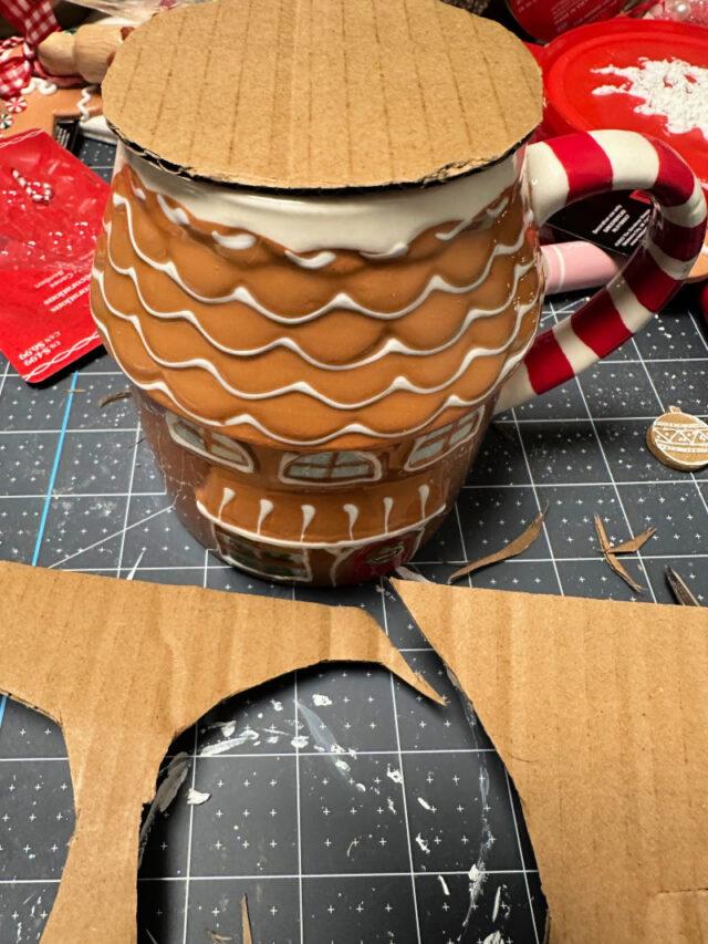 DIY Gingerbread Mugs with Faux Whipped Cream Toppers