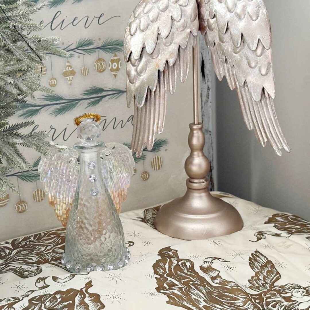 Easy DIY Glass Angel from a Dollar Tree Bottle