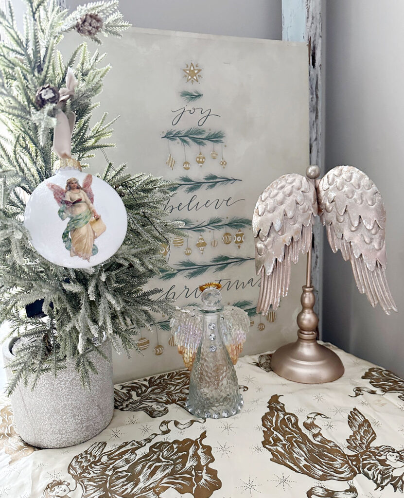 Easy DIY Glass Angel from a Dollar Tree Bottle