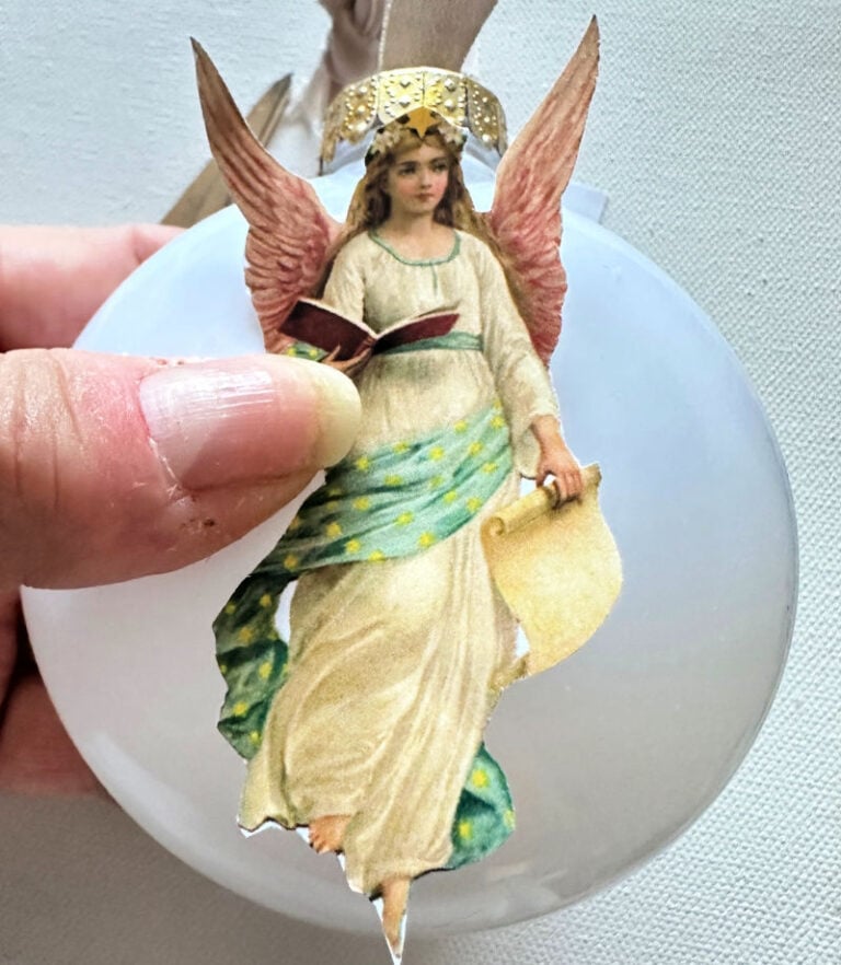 DIY Vintage Angel Ornament with Free Angel Printable