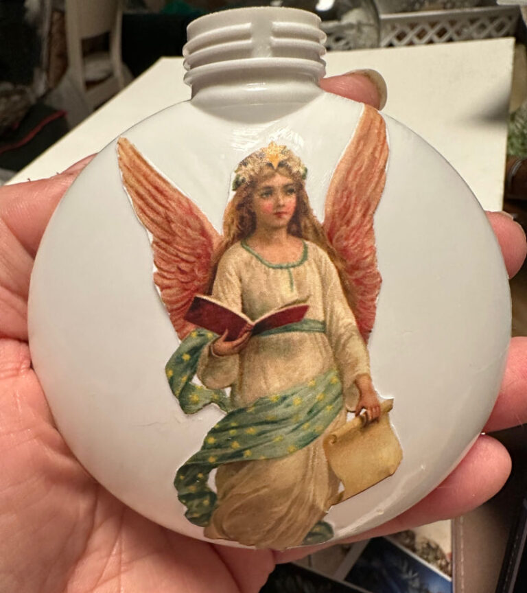 DIY Vintage Angel Ornament with Free Angel Printable