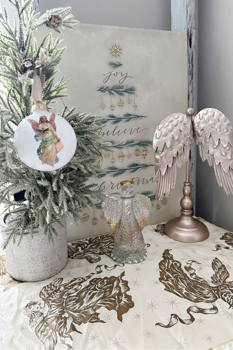 DIY Vintage Angel Ornament with Free Angel Printable
