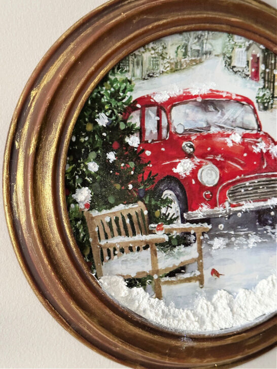 Upcycled Thrift Store Art Makeover with a Gift Bag